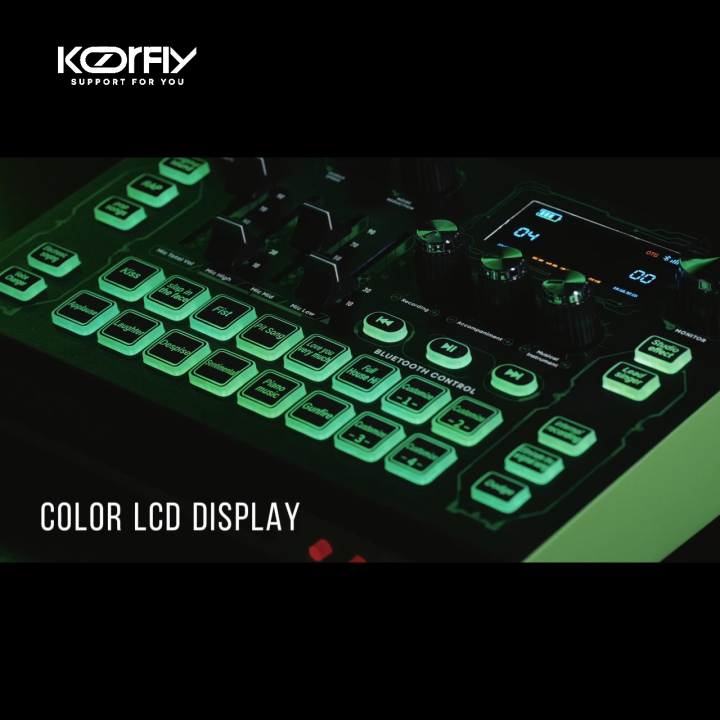 KOORFLY KF01 Live Sound Card 48V Microphone Sound Mixer Sound Card ...