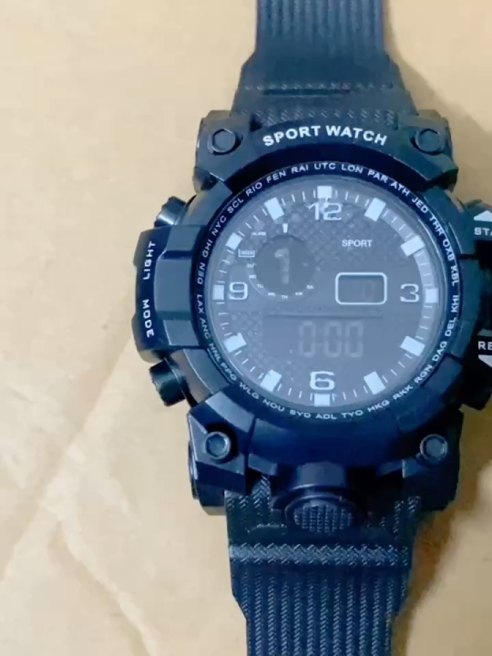 Mens Sports Watch 50m Waterproof Double Time Digital Watch For Men ...