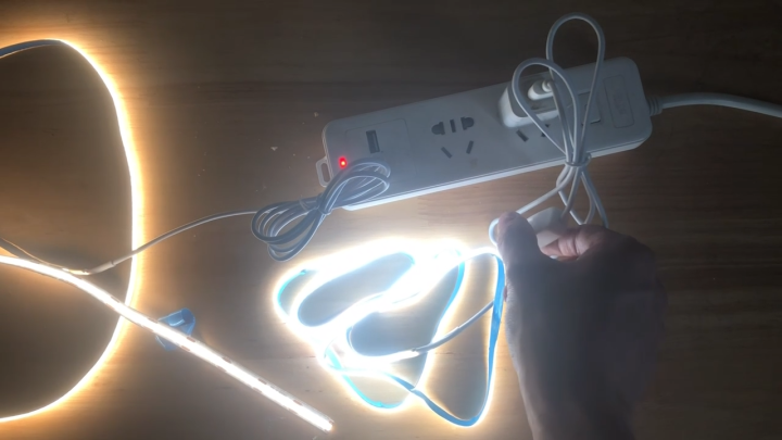 DC 12V 24V COB LED Strip Light 360 LEDs Super Bright Flexible 5M COB ...