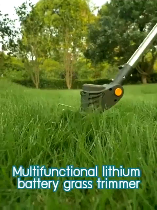 BAIPUXI grass cutter heavy duty Free battery*2 Cordless Lawn Mower Lawn ...