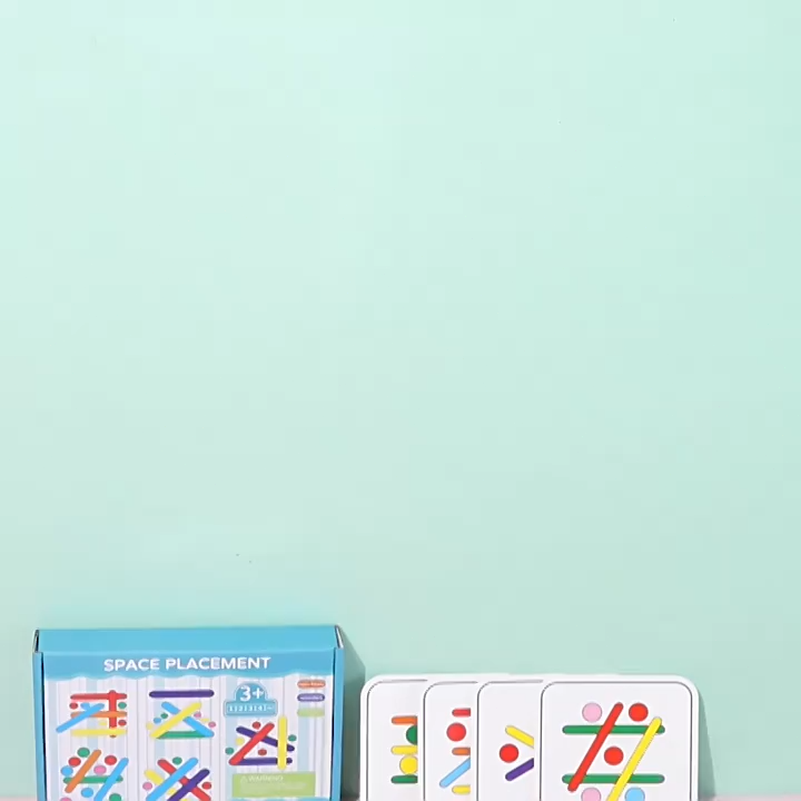 Children's Rainbow Stick Puzzle Toys Wooden Color Cognitive Shape ...