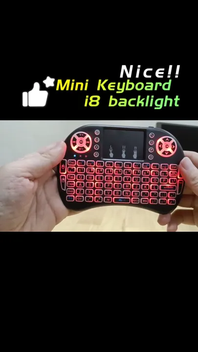Popcorn I8 Wireless Mini Keyboard 2.4ghz 3 Color Backlight Bluetooth ...