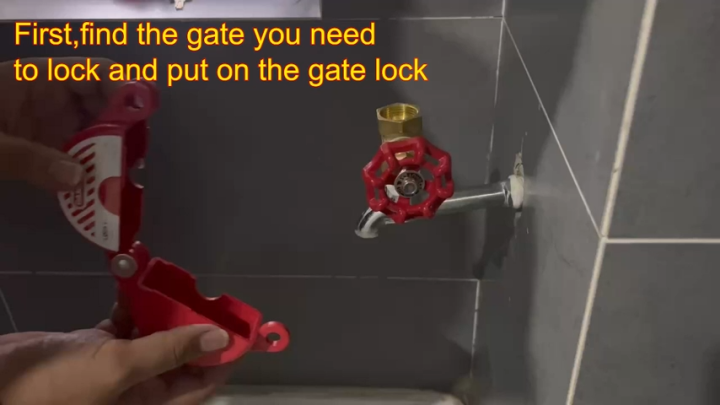 1-2.5 Inch Gate Valve Lockout Tank Locking Rotation Water Gas Pipe ...