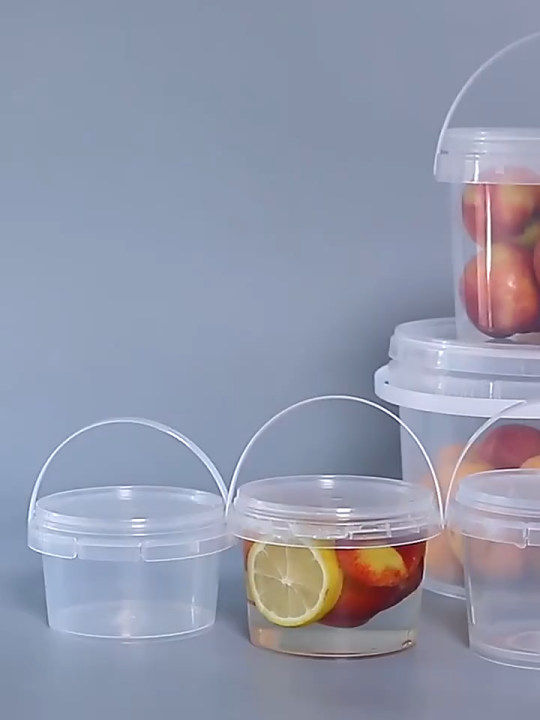 Plastic Container Bucket Beverage Bucket Sealed Transparent Storage ...