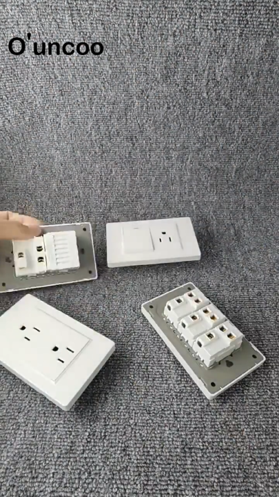 O'uncoo Switch Light Outlet Wall Universal Socket Plug Socket White ...