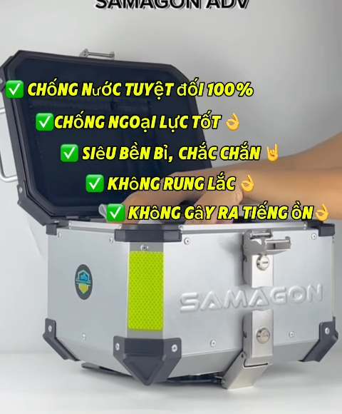 Thùng Nhôm Samagon 36L màu đen + Bộ đèn trong và đèn ngoài | Lazada.vn