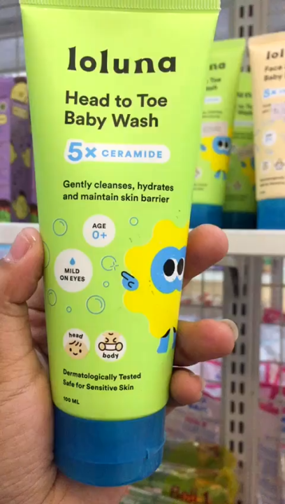 Loluna Head to Toe Baby Wash 100ml / Sabun Shampoo Mandi Bayi 100 ml ...