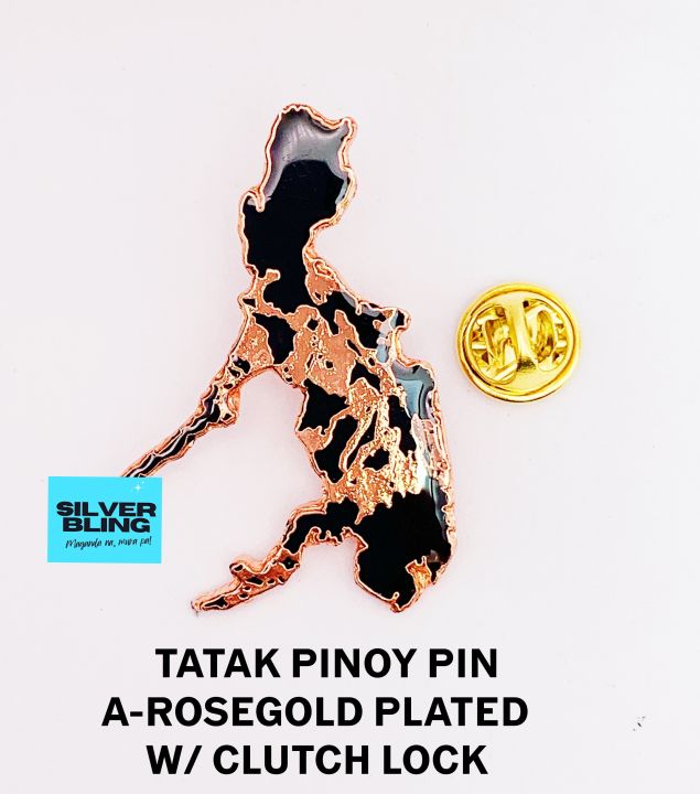 TATAK PINOY PIN A-ROSEGOLD PLATED with Clutch Lock | Lazada PH