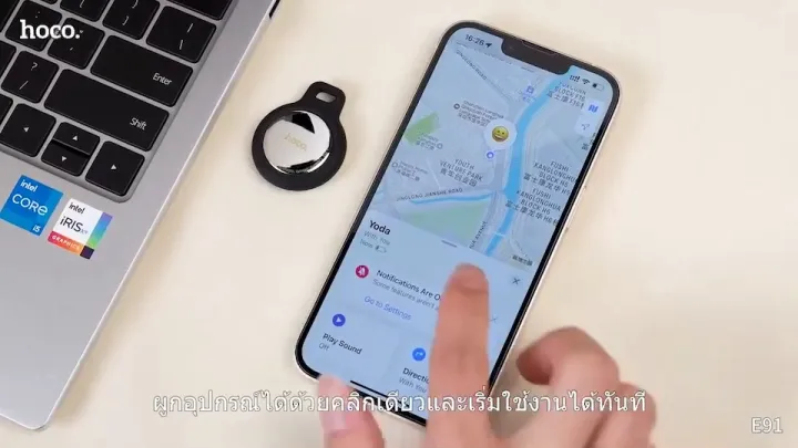 HOCO E91 Smart Tag เครื่องติดตาม GPS บลูทูธ ค้นหาตําแหน่งกุญแจ สัตว์เลี้ยง สําหรับกุญแจ กระเป๋า ...