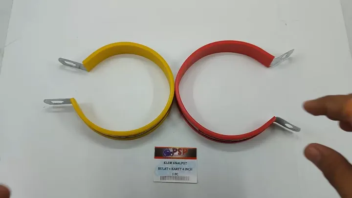 Klem Knalpot Bulat + Karet 4 Inch (PSP) Bracket Breket Silincer Karet ...