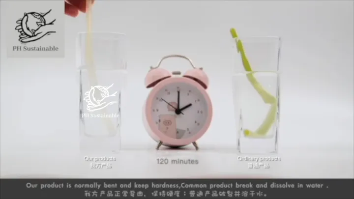 100pcs Edible Straws PH Sustainable. Soda Straw, Frappe Straw, Shake ...