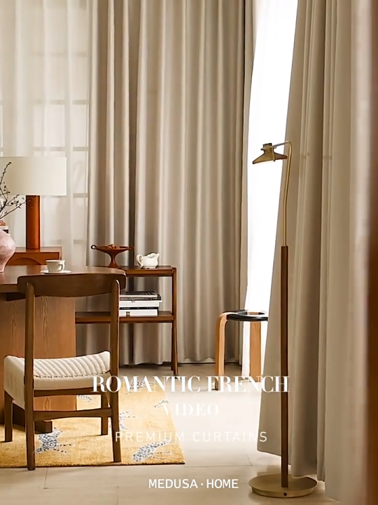 STILOVH Cream Korean style blackout curtain Aesthetic curtains for ...