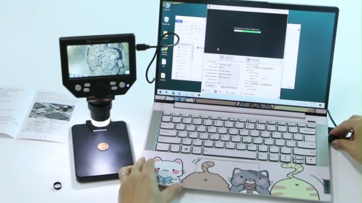 Digital Microscope G1000 Portable Electronic Video Soldering Microscope ...