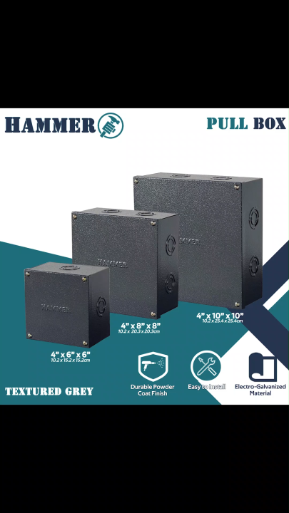 NEMA1 PULL BOX 22ga ELECTRICAL METAL Screw Cover with Knockouts 4x6x6 ...