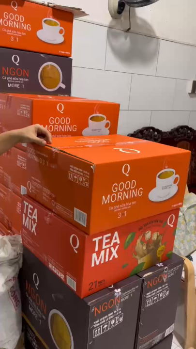 Cà phê sữa trần quang good morning hòa tan 3 in 1 uống liền bịch 480g x 24 ống 20g KOPE | Lazada.vn