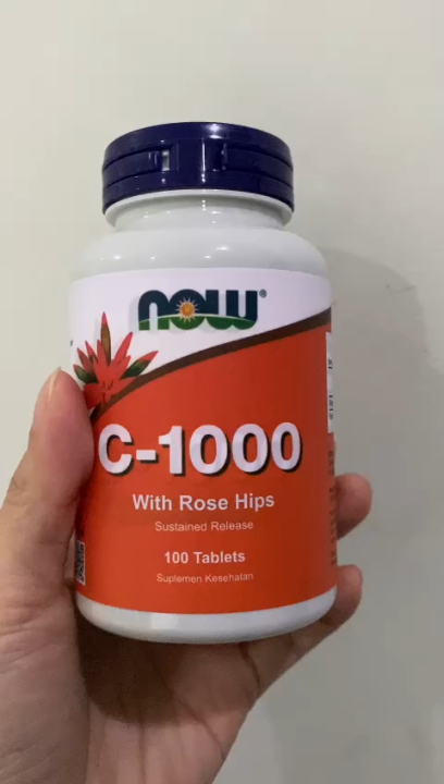 Now vitamin c 1000 mg vit C-1000 BPOM sustained release rose hips 100 ...