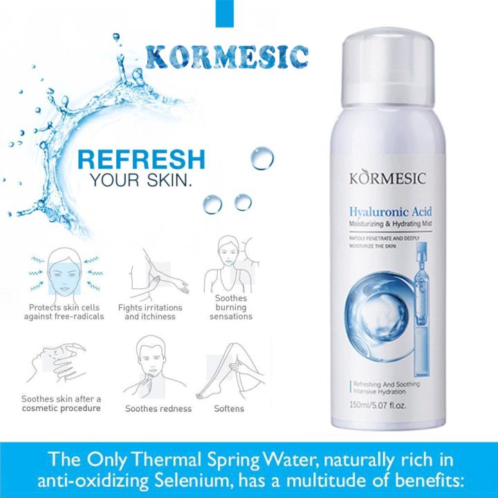 KORMESIC Thermal Spring Water Soothing Face Mist spray skincare serum ...