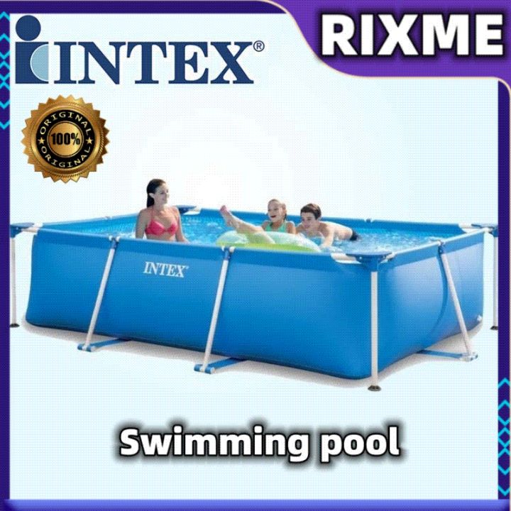 Rectangular swimming pool home children adult family large outdoor ...