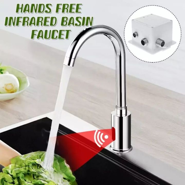 kran wastafel Automatic keran kitchen sink sensor otomatis | Lazada ...