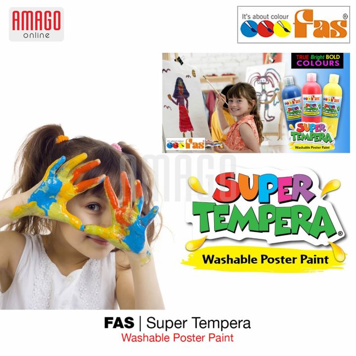 PAKET 3 WARNA - FAS SUPER TEMPERA - YELLOW BLUE RED SET - 3 x 100 ...