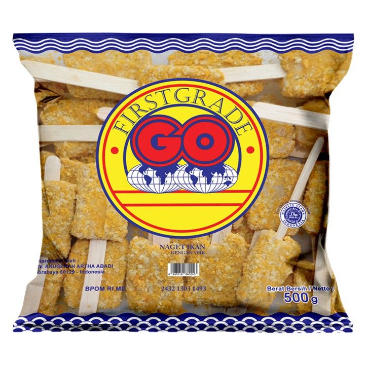 GO NAGET ICE CREAM Fish Nugget Isi 24 Besar / 30 Kecil (500 Gram ...
