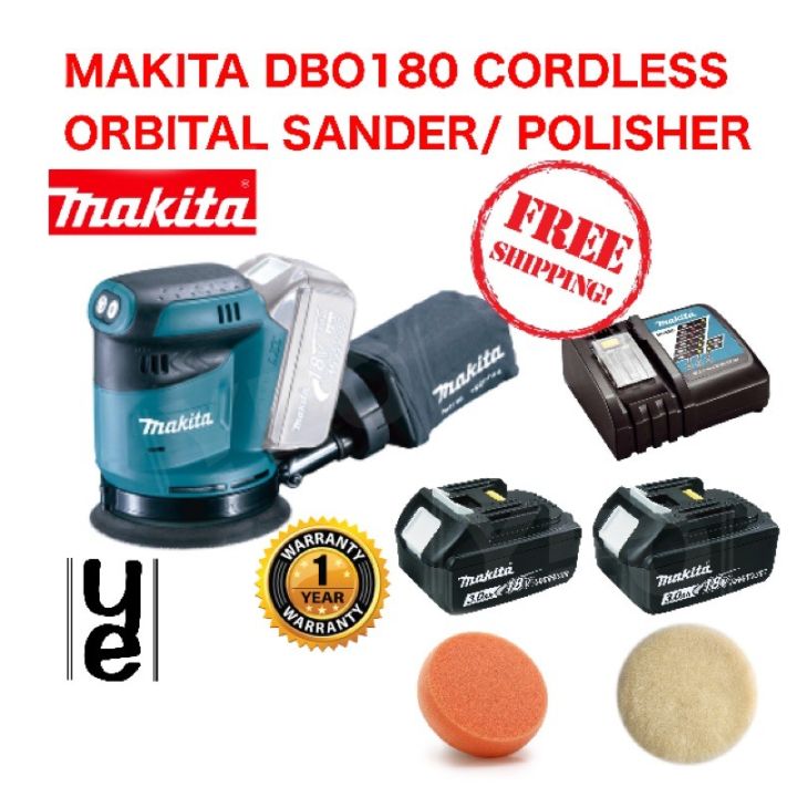 MAKITA DBO180 18V CORDLESS ORBITAL SANDER/ CORDLESS POLISHER -1 YEAR ...