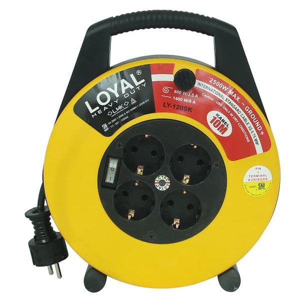 Kabel Rol Stop Kontak Loyal 10 M Roll Listrik LY-120SK | Lazada Indonesia