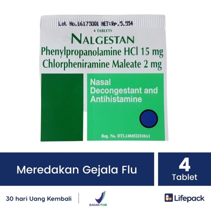 NALGESTAN 4 TABLET - Obat Pilek, Bersin, Radang Sinus, Pembengkakan di ...