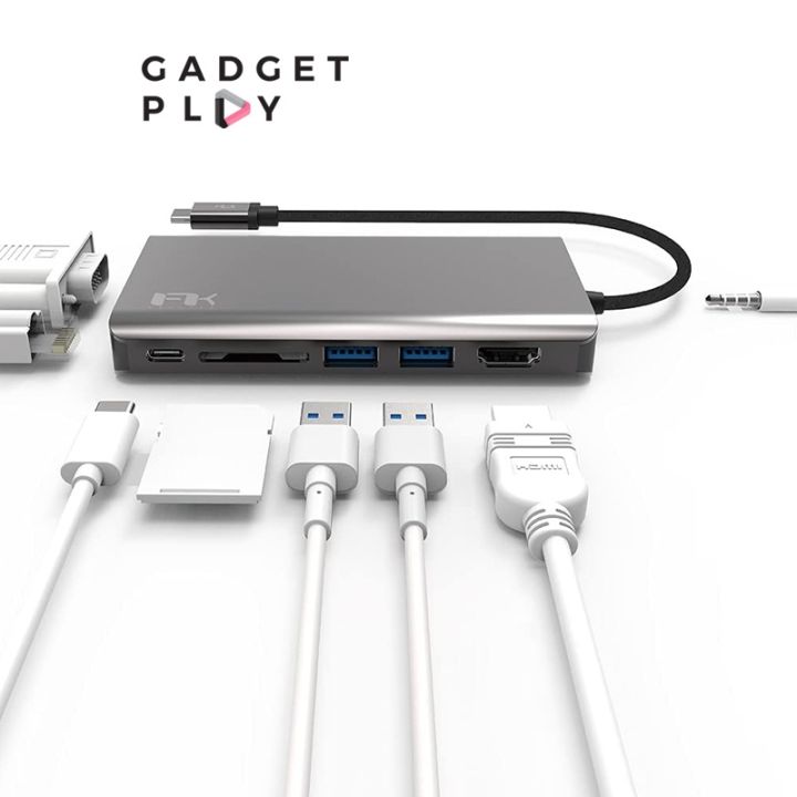 [กรุงเทพ ด่วน 1 ชั่วโมง] Feeltek Portable 8 in 1 USB C Hub, Dual ...