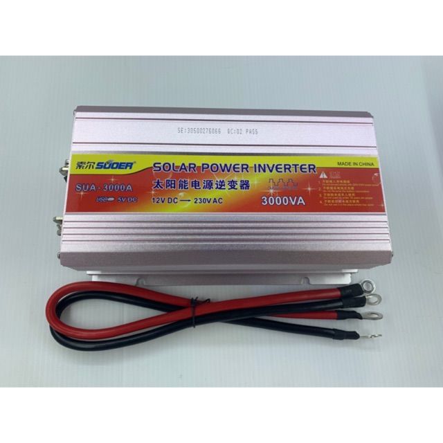 Inverter 12V 3000W อินเวอร์เตอร์. 12V 3000W. SUA-3000W/A USB | Lazada.co.th