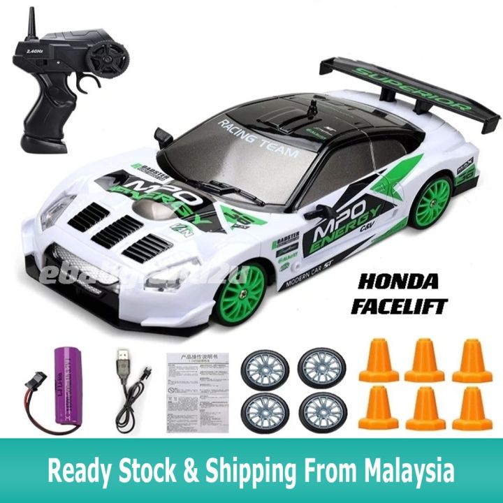 1:24 Kereta Kontrol Drift 4WD RC Car Racing Car AE86 GTR EVO Honda ...