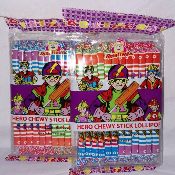 HERO CHEWY STICK LOLLIPOP/GULA-GULA CHEWI SUSU 8G x 24PCS | Lazada