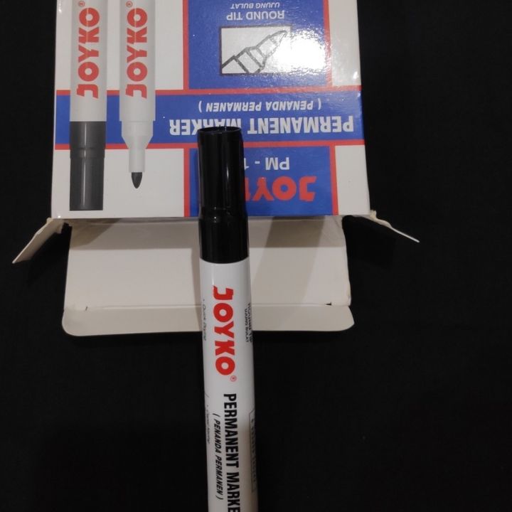 Spidol Permanent warna Hitam, Spidol Joyko. permanent marker | Lazada ...