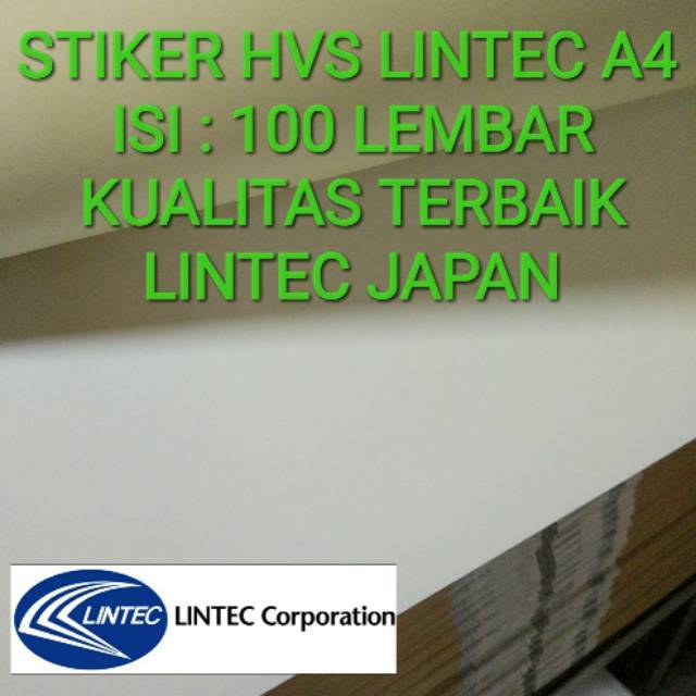 Kertas stiker hvs LINTEC A4 ISI 100 LEMBAR / Sticker Doff Lintec Ukuran ...