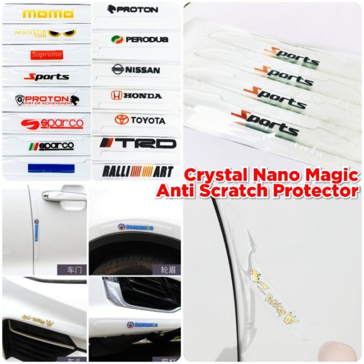 CAR Crystal Clear Silicone NANO Gel rubber Door Edge Guard Scratch ...