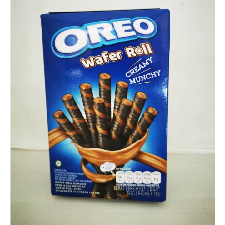 OREO WAFER ROLL CHOCOLATE CREAMY CRUNCHY 54G(3PACKS X 18G) | Lazada