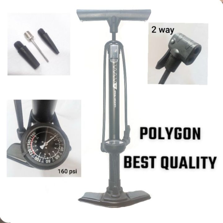 POMPA ANGIN BAN SEPEDA POLYGON 160 PSI TABUNG METERAN TEKANAN ANGIN 160 ...