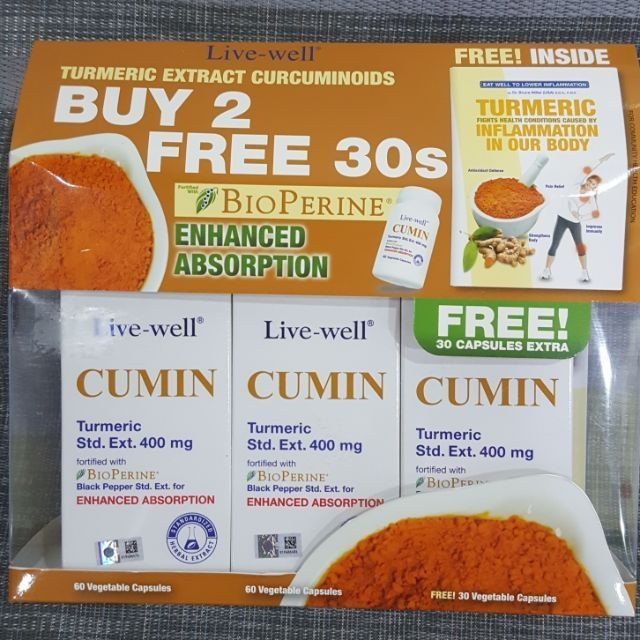 Live-well Cumin Capsules 60s+60s+30s | Lazada