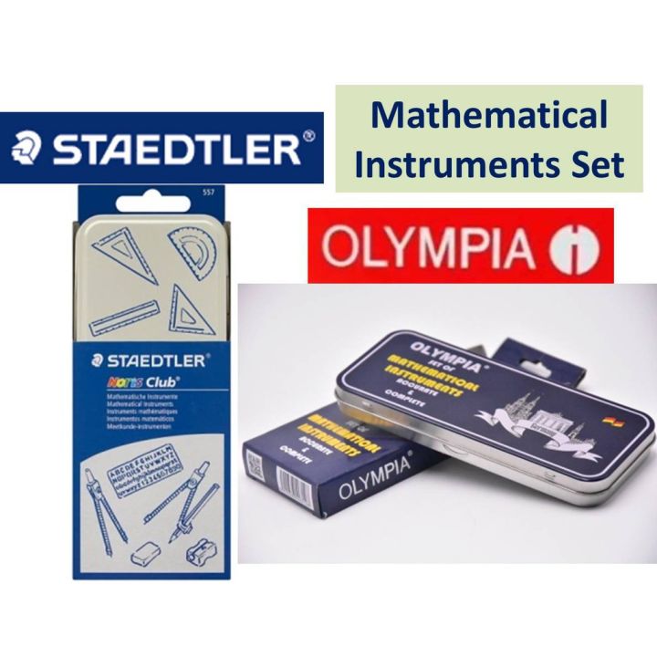 Staedtler Mathematical Instruments Olympia Geometry Stationery Math Set ...
