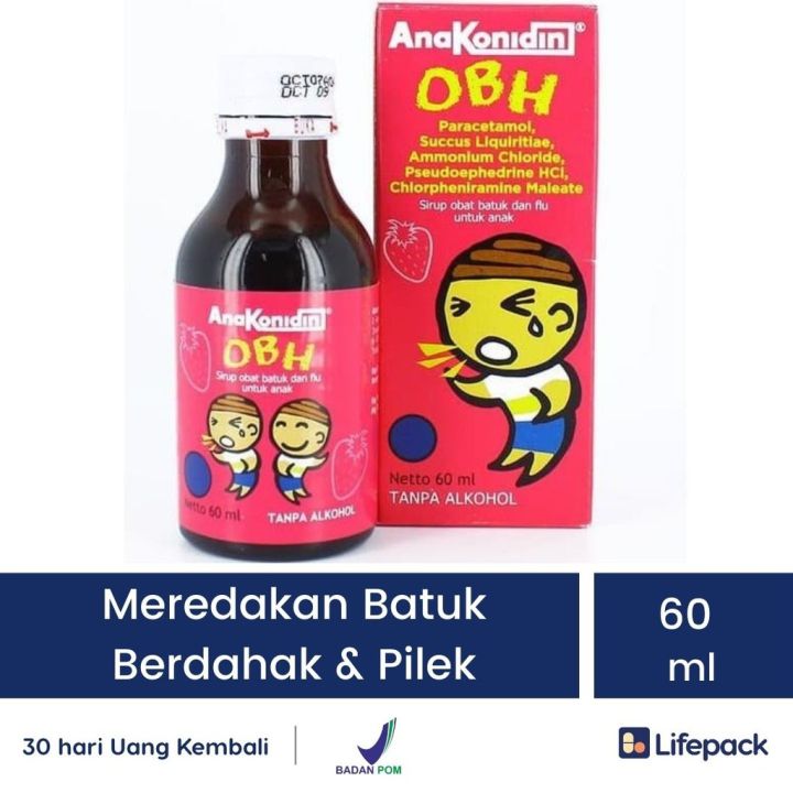 ANAKONIDIN OBH SIRUP 60 Ml - Obat Batuk Pilek - LIFEPACK | Lazada Indonesia