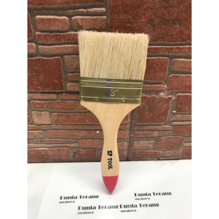 Kuas Cat XPTOOL 3 in Bulu Putih 633 gg Kayu Vernis / Kwas Tembok 3 ...