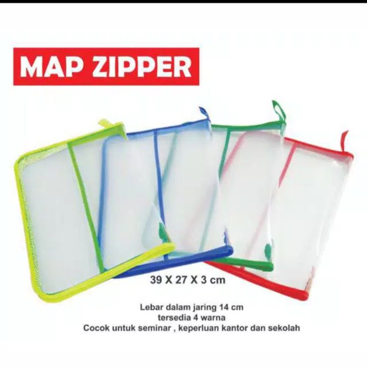 Map Jala Transparan Resliting Folio Map Zipper Folio Lazada Indonesia