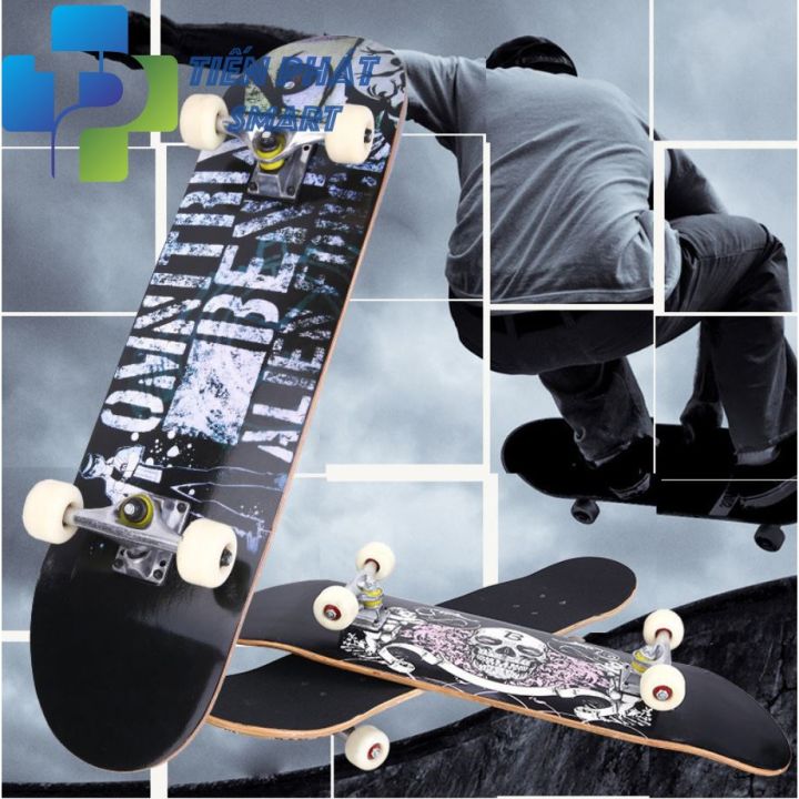 Ván Trượt Thể Thao 80cm Skateboard Mặt Nhám Cao Cấp Gỗ Phong Ép 7 Lớp Cơ Bản Và Chuyên Nghiệp ...