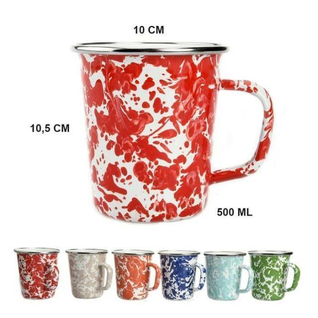 Mug Latte Enamel Blirik | Lazada Indonesia