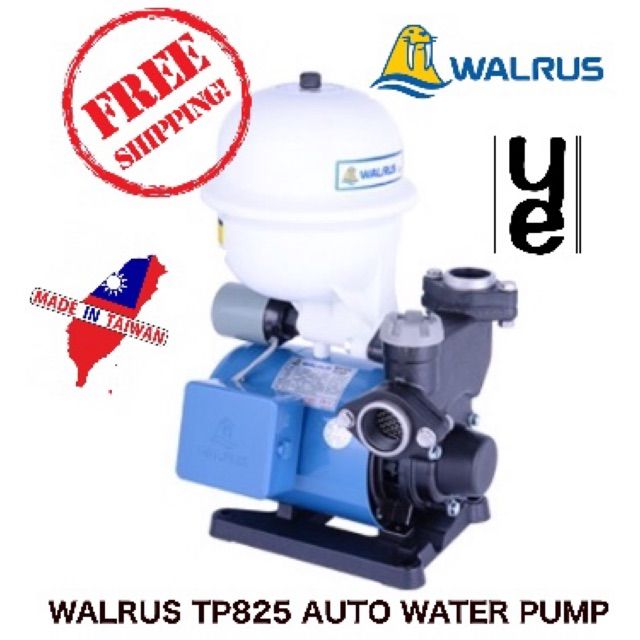 TAIWAN WALRUS WATER PUMP (MADE IN TAIWAN) TP825 SELF PRIMING AUTO WATER ...