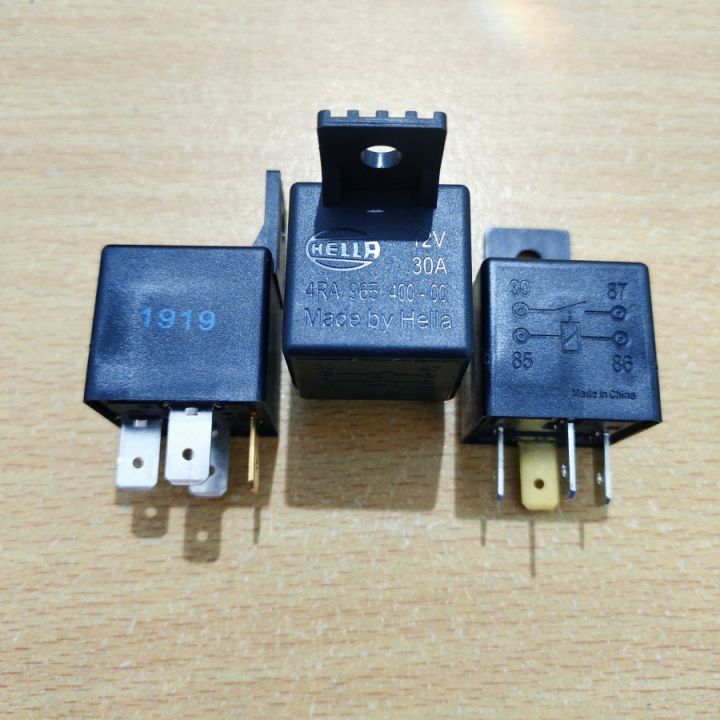 HELLA Relay 12V 30A Kaki 4 Relay Lampu Klakson | Lazada Indonesia