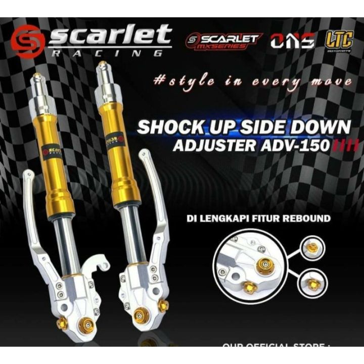 SHOCK UP SIDE DOWN SCARLET HONDA ADV 150 / SHOCK DEPAN UPSIDE-DOWN ...