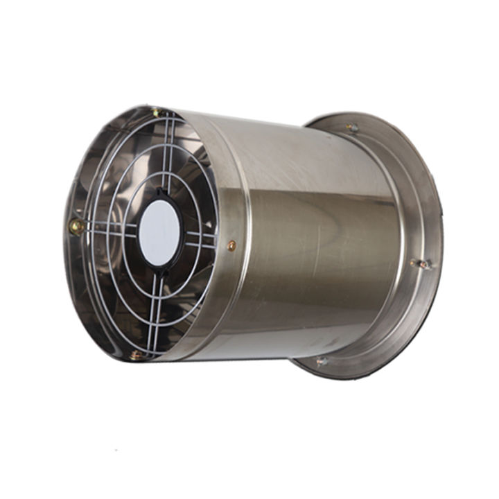 Stainless steel exhaust fan powerful cylinder axial flow exhaust fan high-speed pipe ventilator ...