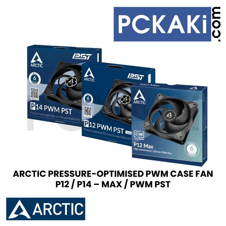 ARCTIC P12 P14 MAX / PST / PWM / SLIM 4-PIN CASE CHASSIS FAN | 120mm 140mm DESKTOP CASING FAN ...