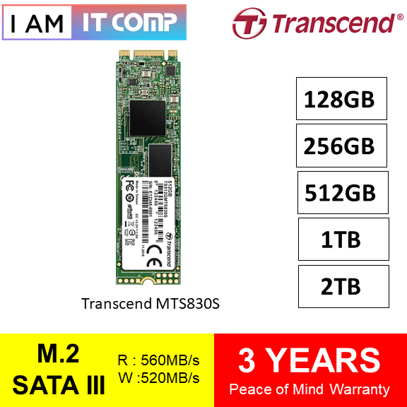Transcend MTS830S M.2 SATA III TLC 3D NAND SSD | Lazada